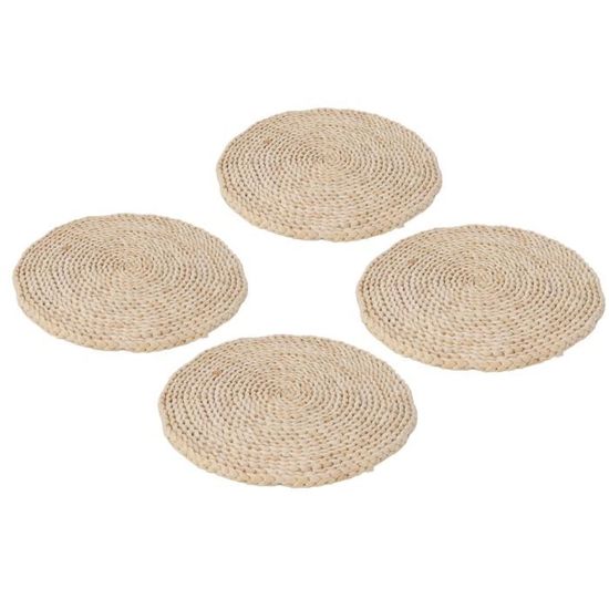 Napperons - QIILU - Tissé Rond - 4 Pièces - Couleur Originale - 25 cm ...