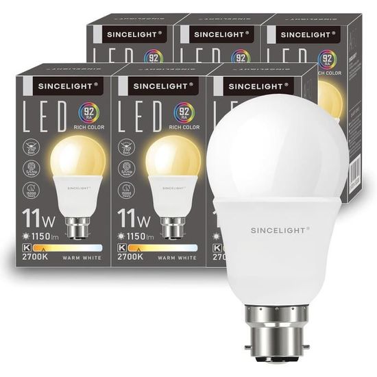 Ampoules À Led 11W Avec Culot B22, 1150 Lumens (Équivalent 100W ...