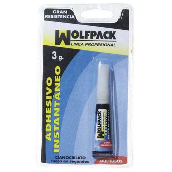 Colle cyanoacrylate - WOLFPACK - Wolfpack - 3 g - Adhésif instantané - Usage universel ...