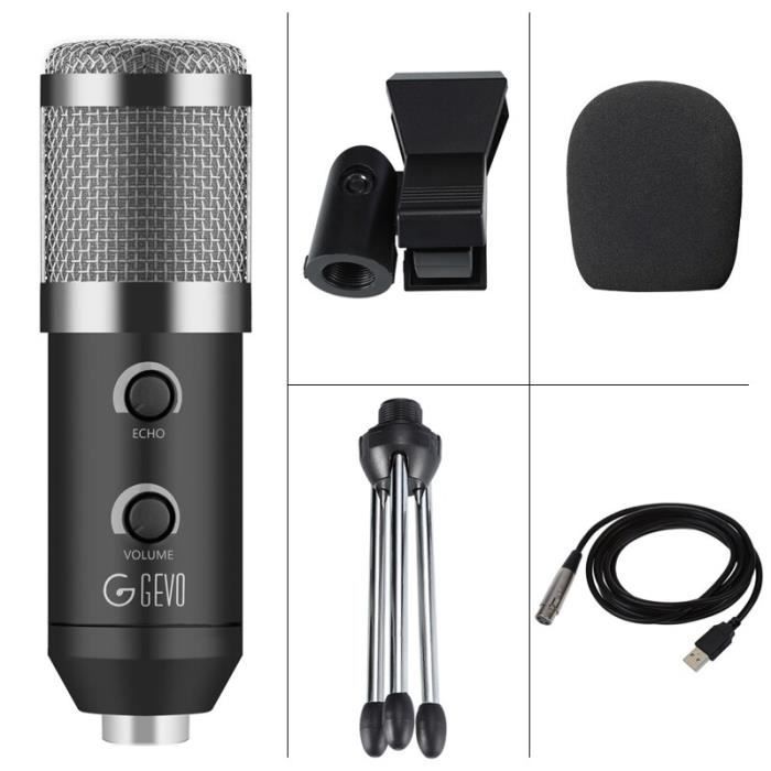 Micro pour pc audio filaire usb micro chant professionnel micro a ...