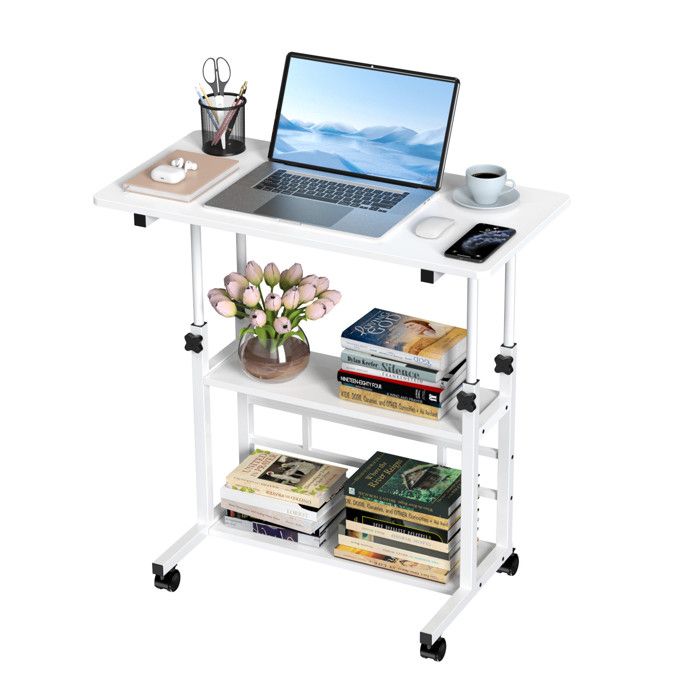 Bureau d'ordinateur Portable Roulant Table Informatique Poste de ...