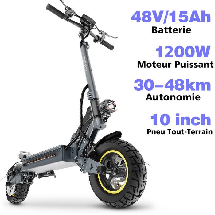 Trottinette Electrique Pliable iENYRID S1 1200W 48km Autonomie 48V/15Ah ...