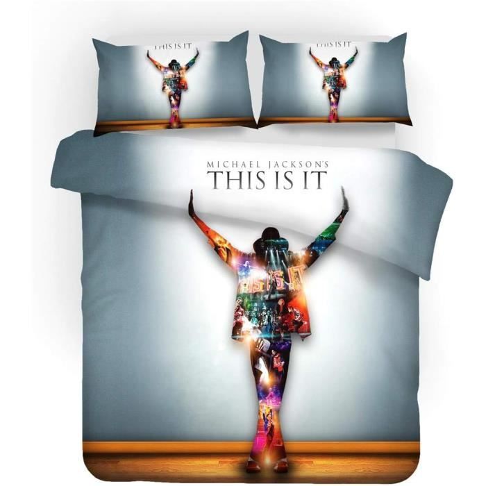 Michael Jackson Parure De Lit En 3 Pièces Avec Housse De Couette Et ...
