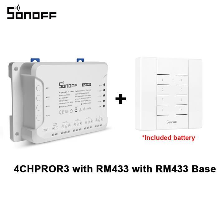 Sonoff 4CH Pro R3 10A-Gang 4 canaux Wifi commutateur intelligent 433 ...