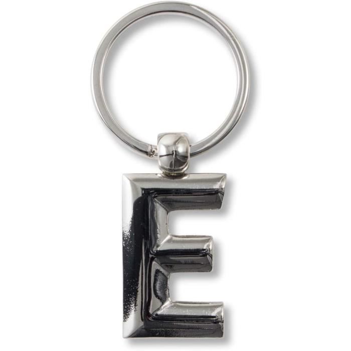 Metal Letter Keyring Personalised Alphabet Letters - Silver -E Porte ...