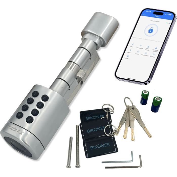 Serrure connectée BiLock Cylinder de Bikonek - Cdiscount Bricolage