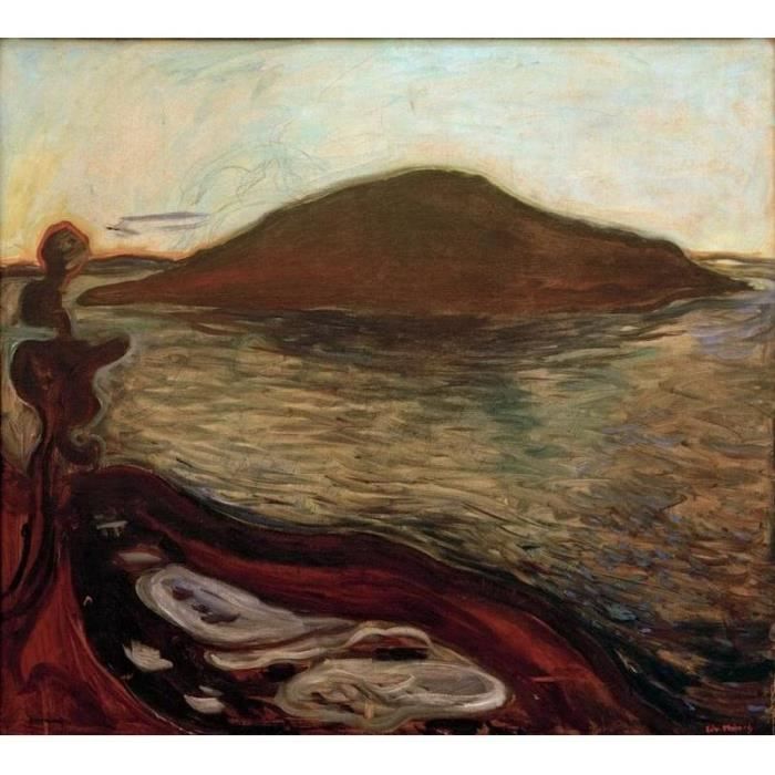 Toile De Qualité Musée À Encadrer, L'Île Edvard Munch Square 40 X 40 Cm ...