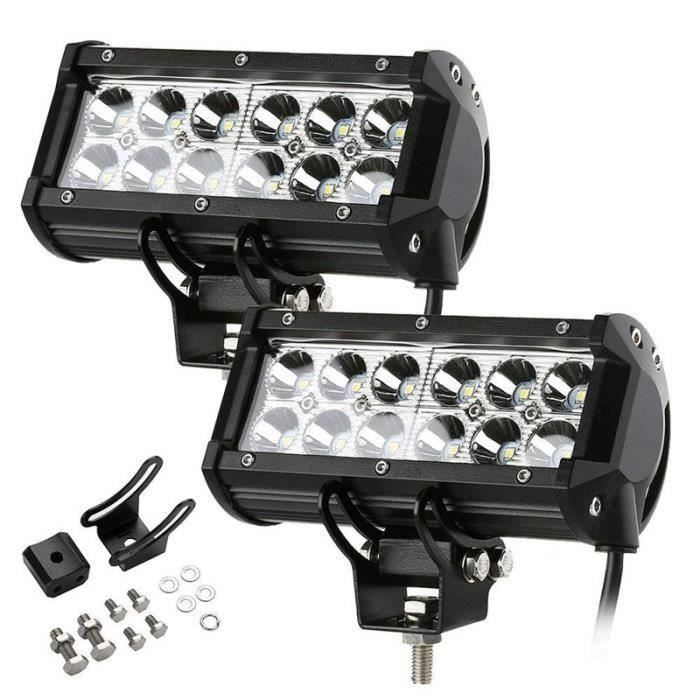 2 X 36W LED Conduite Travail Lumière Barre de Lampe Projecteur Voiture ...