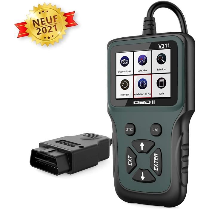 OBD2 Diagnostic Scanner Lecteur OBD Code Défaut Balise Diagnostic ...