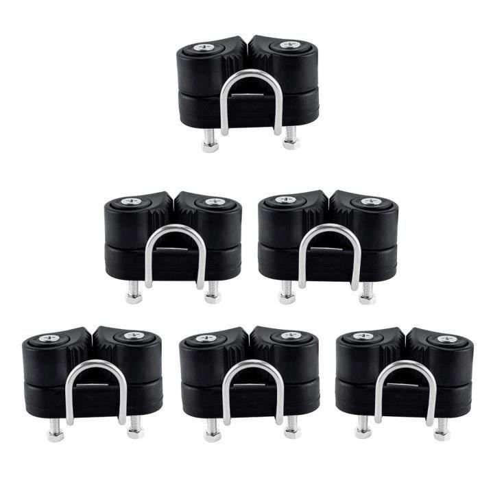 6pcs Noir Voilier Cam Taquet Kayak Ancre Cam Taquet Avec Anneau ...