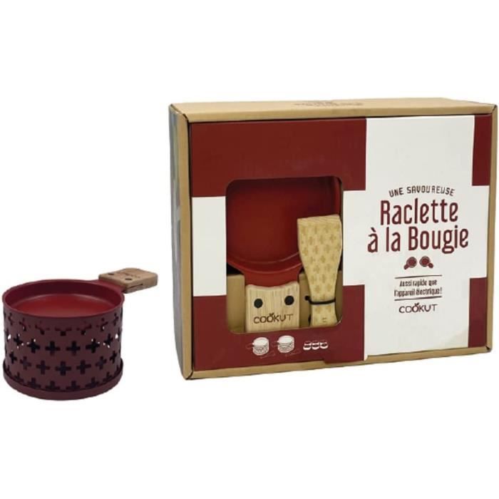 Raclette a la bougie Cookut LUMI2SL02 pour 2 personnes - Couleur Rouge ...