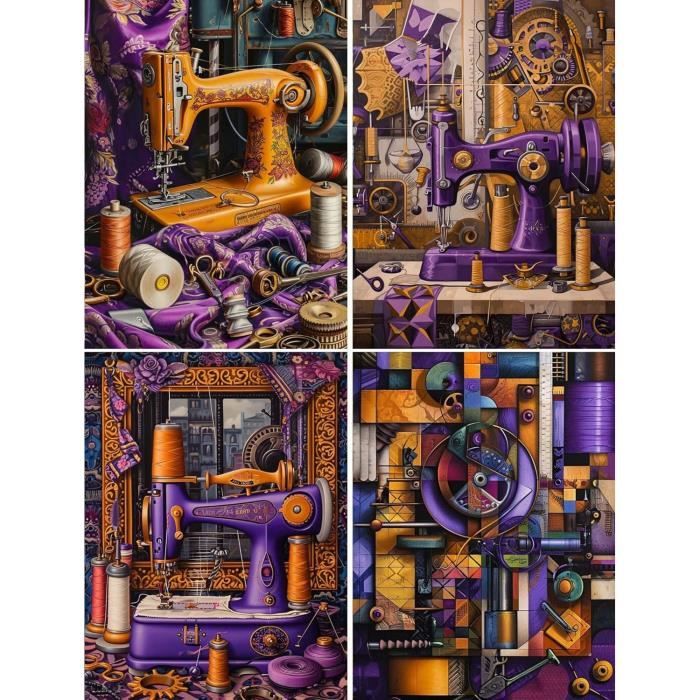 4 Pièces 5D Diamond Painting Machine À Coudre Peinture Diamant ...