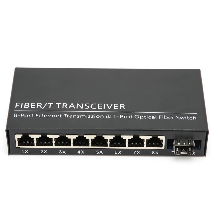 Switch Gigabit Réseau Ethernet Convertisseur Optique Fiber Mode Unique ...