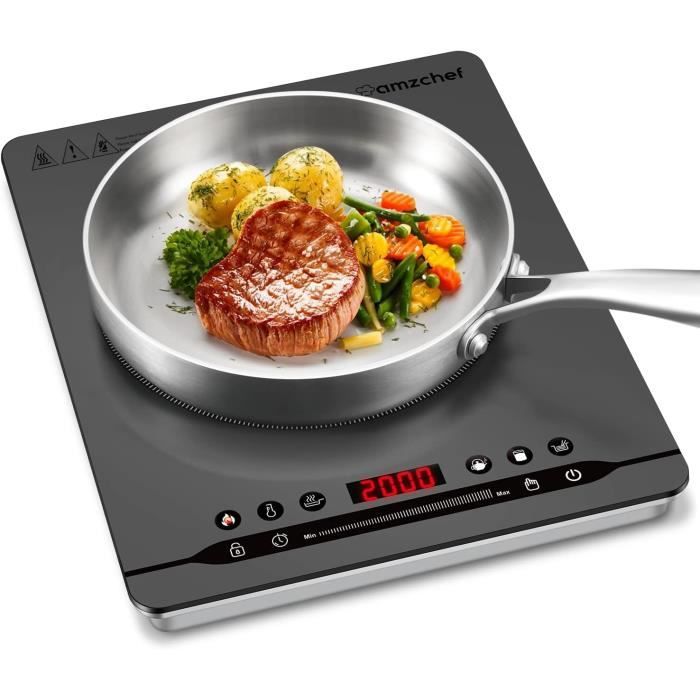 Ehskzjh 2000W Plaque De Cuisson Induction Portable Avec Fonctionnement ...