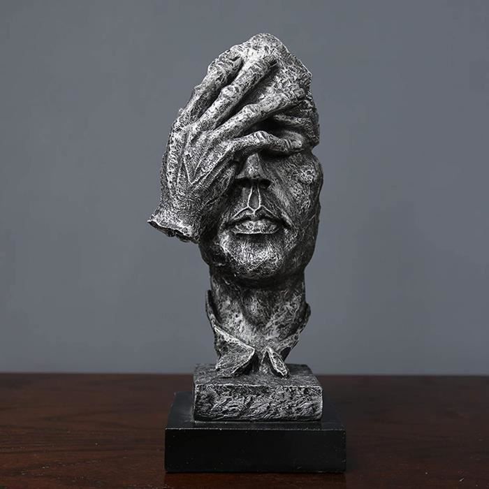 Tauzveok Le Penseur Statue,Sculpture Silence, Sculpture Moderne ...