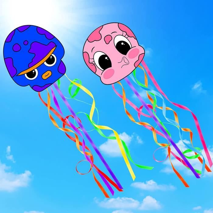 Lubibi Cerf-Volant pour Les Enfants Pieuvre Cerfs-Volants, 2 pièces 80 ...