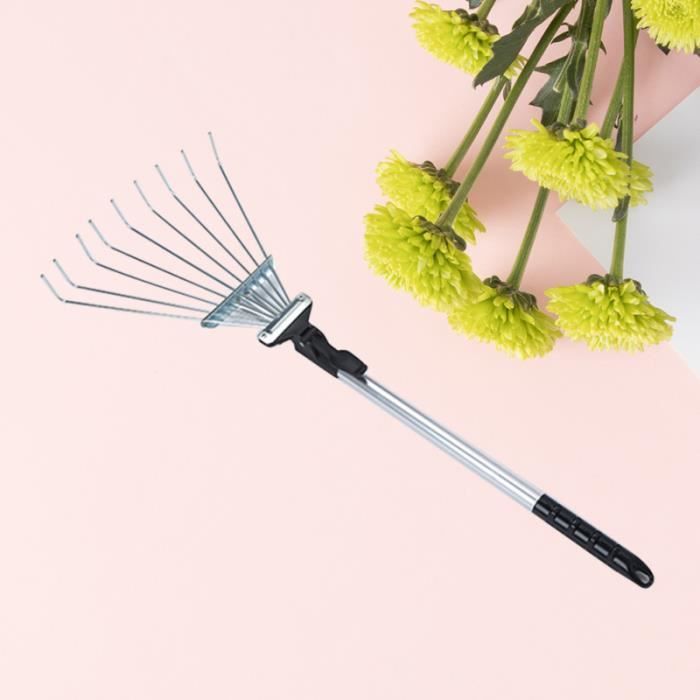 Retractable Leaf Rake Practical Steel Wire Cleaning Garden Tools for ...