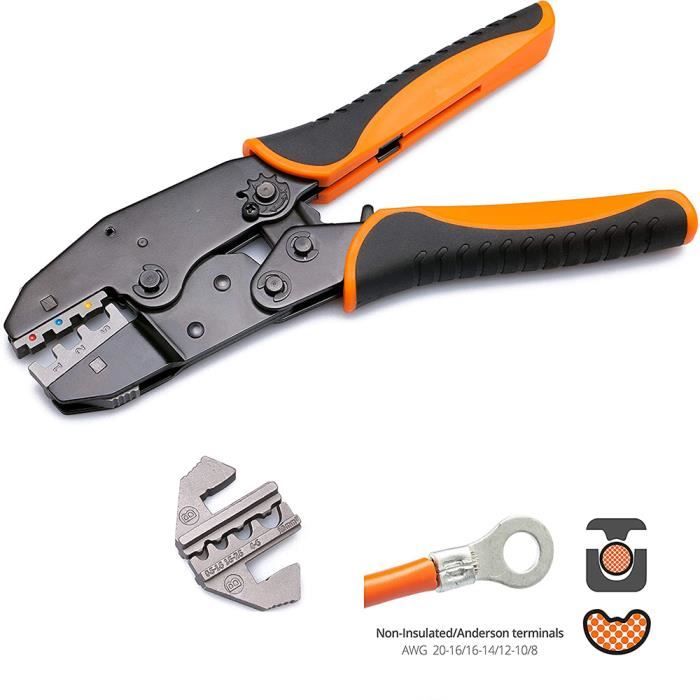 PINCE DE SERRAGE,C--ensemble'outils de sertissage Wirefy, pince à sertir à fil à cliquet, pour ...