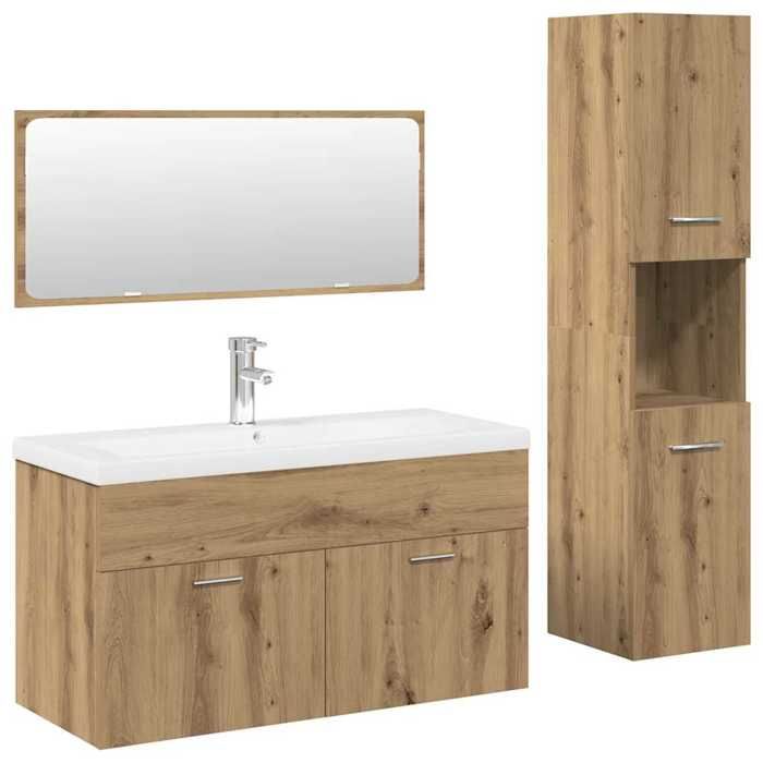 Ensemble de meubles salle de bain - vidaXL - 4 pièces - Bois d ...