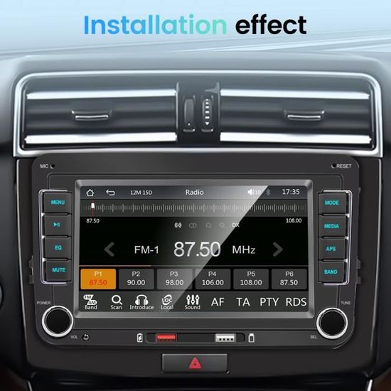 Autoradio volkswagen polo 5 Lecteur multimédia stéréo CarPlay Android ...