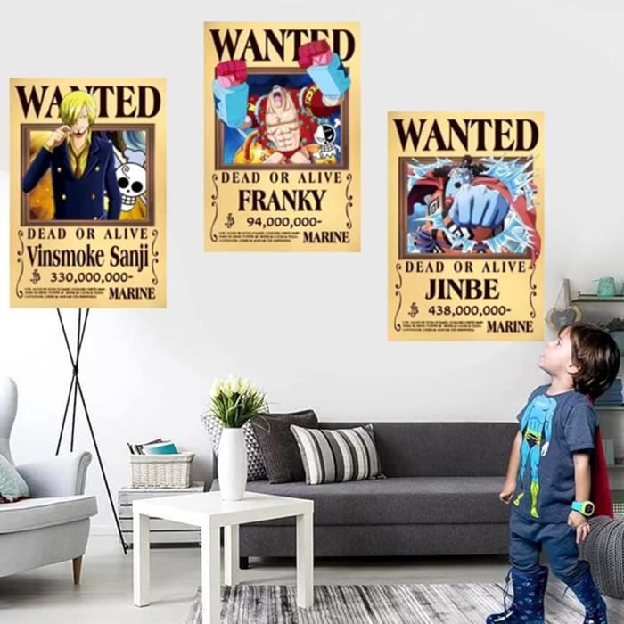 Lot De 10 Posters One-Piece Wanted, Anime Poster, Affiche One-Piece ...