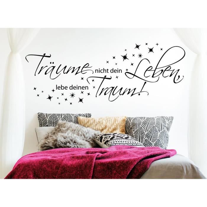 Wandtattoo-Günstig G026 Sticker Mural Citation Träume Nicht Dein Leben ...