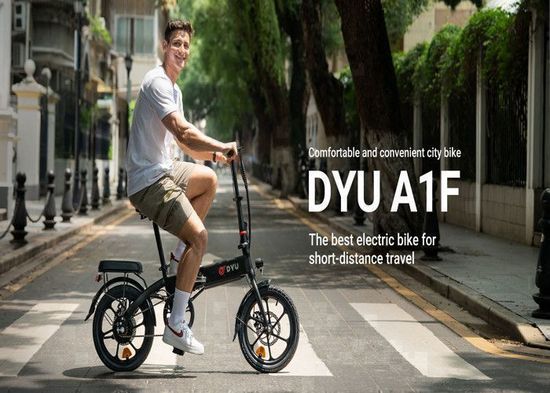 DYU - DYU -A1F -Pro, vélo électrique de ville pliable 16 pouces, gros moteur 250 W, grande ...