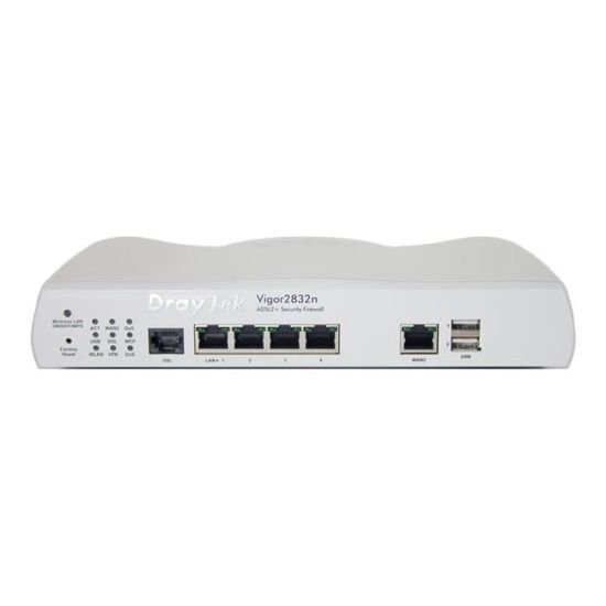 Routeur modem ADSL Draytek Vigor 2832 - 4 ports GigE - NAT, VPN, QoS ...