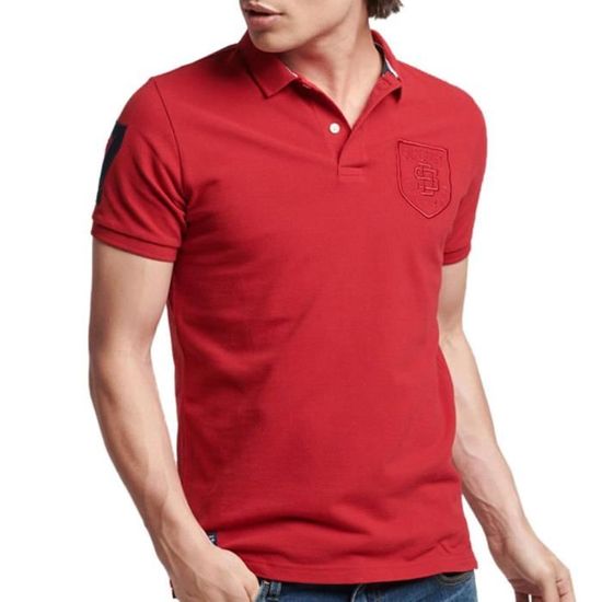 Polo Rouge Homme Superdry Superstate Red - Cdiscount Prêt-à-Porter