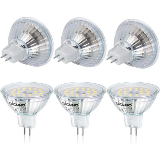 Ampoule Led Gu5.3 Mr16 5W, Blanc Froid 6000K, Non Dimmable, 12V Ampoules Led Spot Gu 5.3 ...
