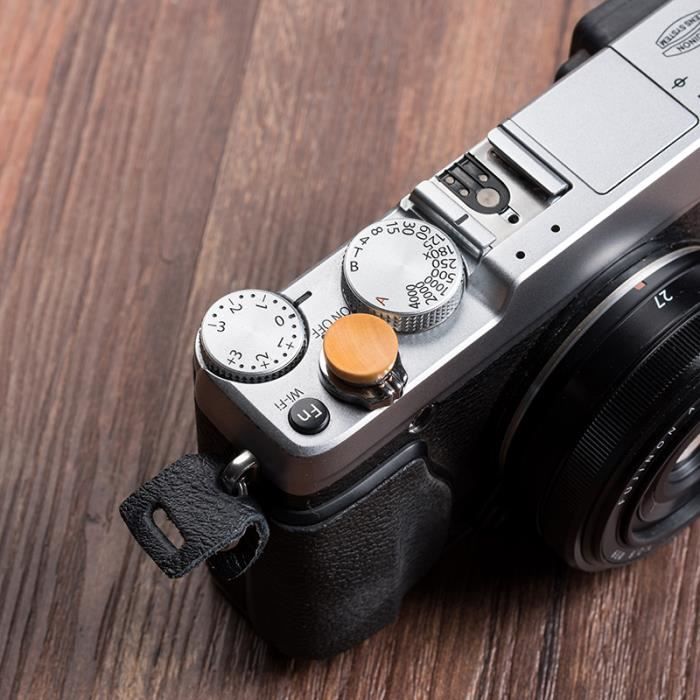 Bouton de déclenchement de caméra en bois de buis fait à la main pour Fujifilm X100V XT4 X100F ...