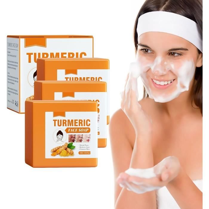 Turmeric Soap Tumeric Soap Turmeric Face and Body Soap Bar for Acne Hyperpigmentation Smooth Skin 3pcs Cdiscount Au quotidien