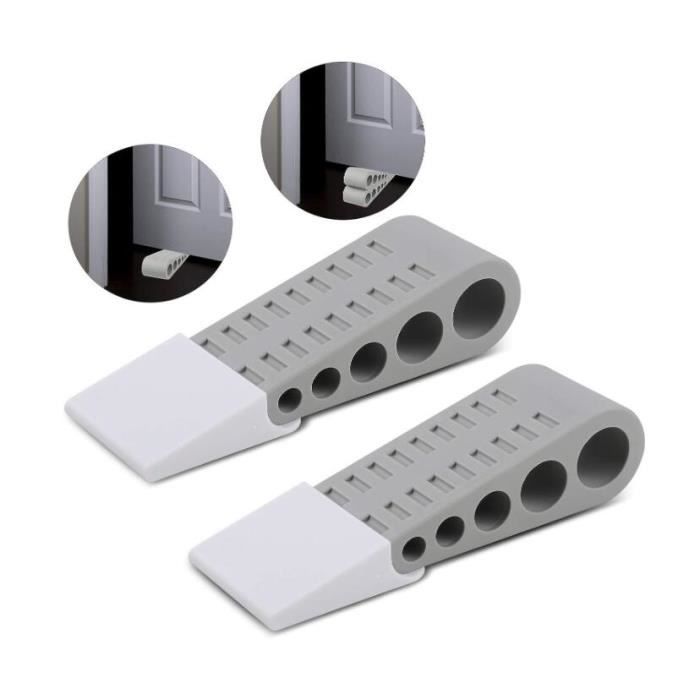 Cale porte - Antidérapant - TPR - Gris - 12.4*4*3 CM - 2 pièces ...