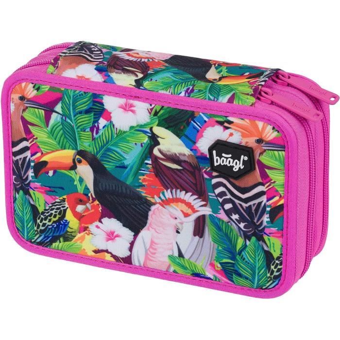 Trousse À Crayons 2 Compartiments Pour Filles, Trousse D'École Pour ...