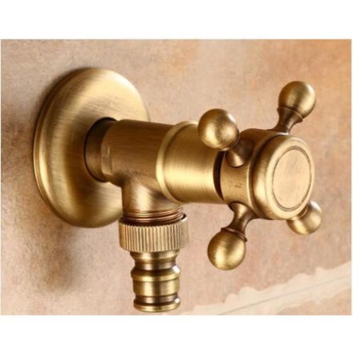 Robinet De Machine À Laver En Laiton Massif, Finition Antique, Robinet ...