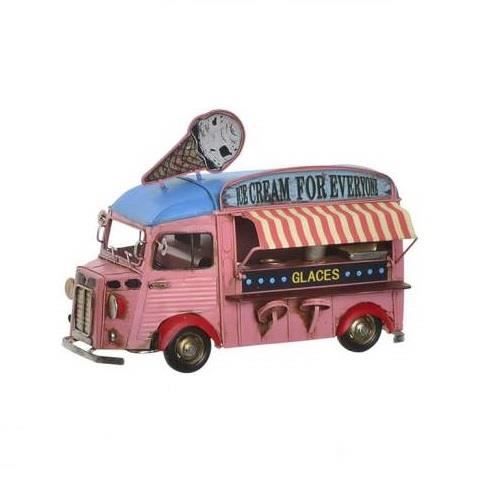 Réplique Camion rose à Glace Ancien de Collection en métal - Vintage ...