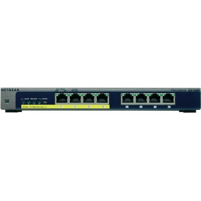 Switch réseau RJ45 Netgear GS108PE-300EUS 8 ports 1000 Mo/s - Cdiscount ...