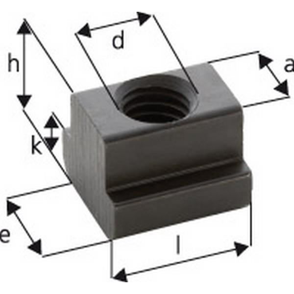 Ecrou pour rainures en T, d x rainure en T : M24 x 28, Cote a 27,7 mm ...