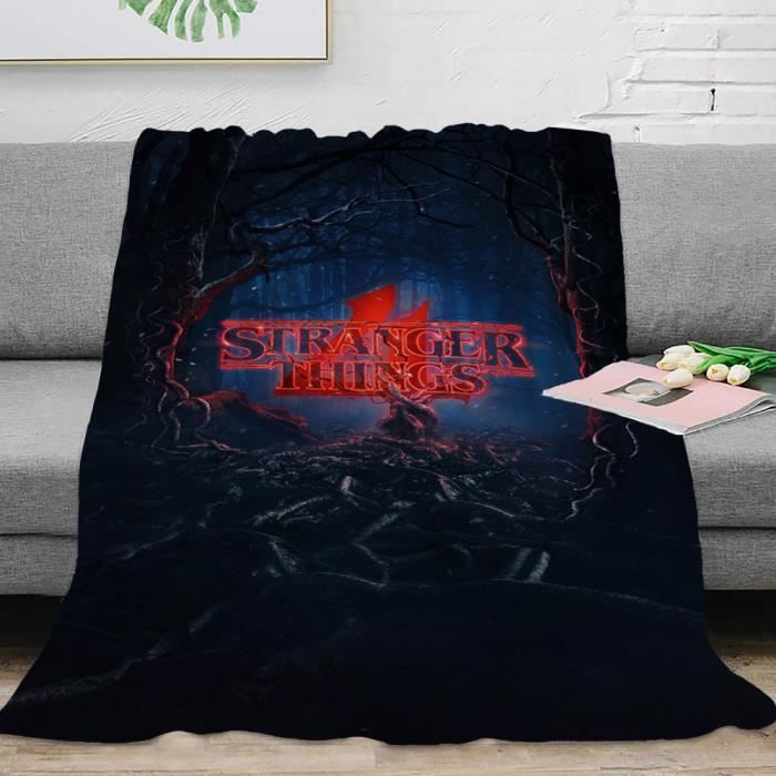 KJSD-3698 Couverture en flanelle avec imprimés en 3D Stranger Things ...