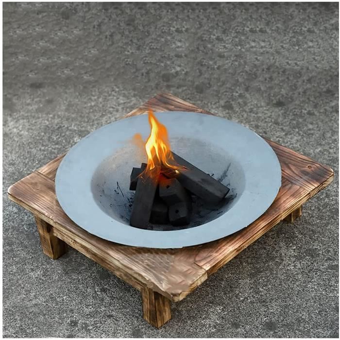 Backboards Carre Brasero,Retro Metal Fire Pit, Charbon de Bois avec ...