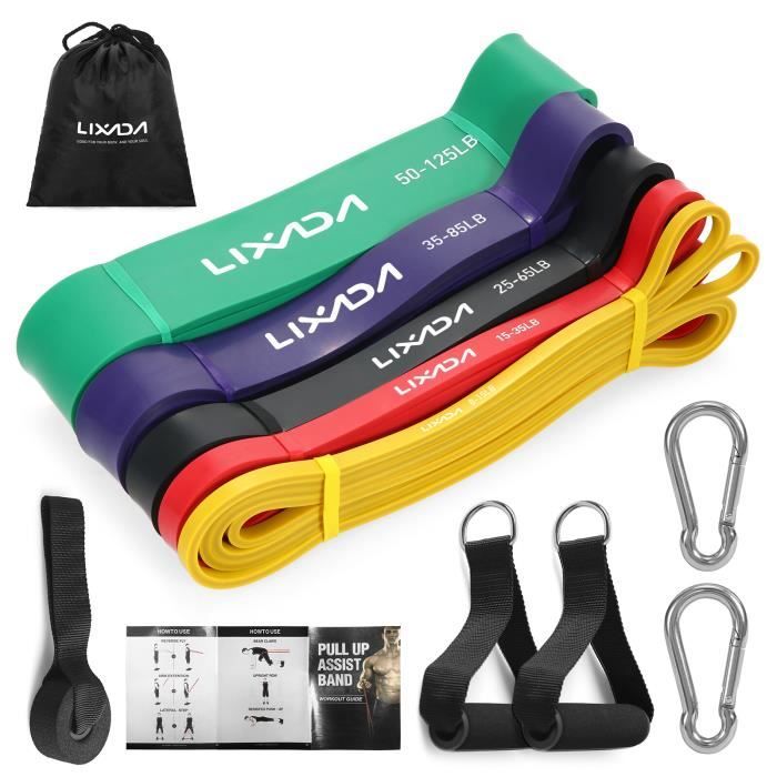 Élastique de musculation - Fitness - Kit de 5 pièces - Résistance ...