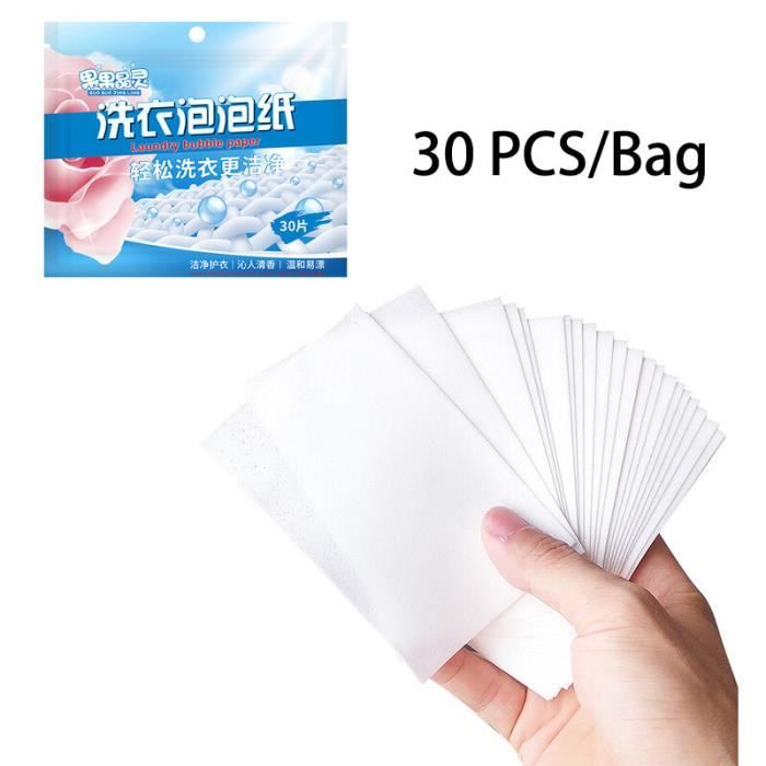 Lessive,Feuilles de détergent à lessive facile à dissoudre,comprimés de ...