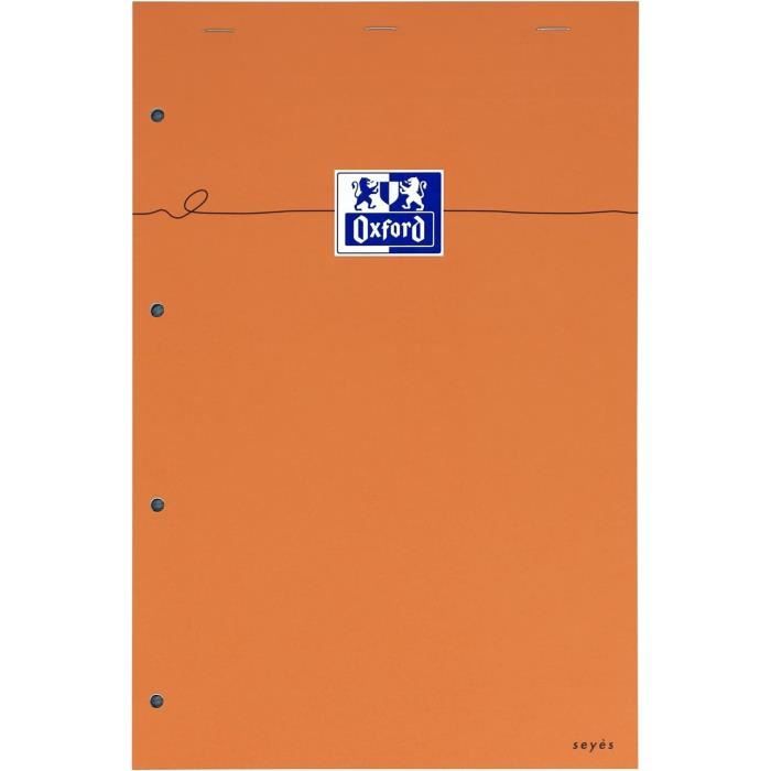 Lot De 5 Bloc-Notes A4+ (21X31,5Cm) Perforés Grands Carreaux Seyès 160 ...