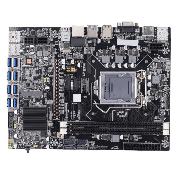 JIE Mining Motherboard USB 3.0 Low Noise 8 GPU Acceptable ...