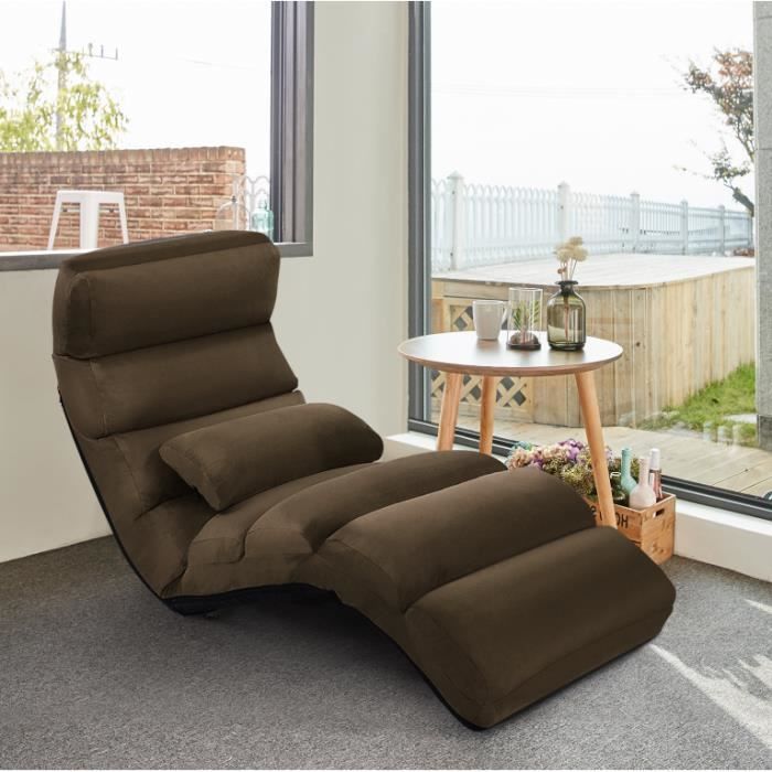 GIANTEX Fauteuil de Sol Convertible,Dossier Réglable sur 5 Positions ...