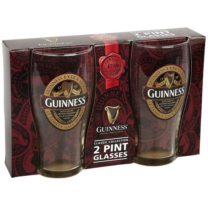 Guinness Ruby Red Verre à pinte transparent - Cdiscount Maison