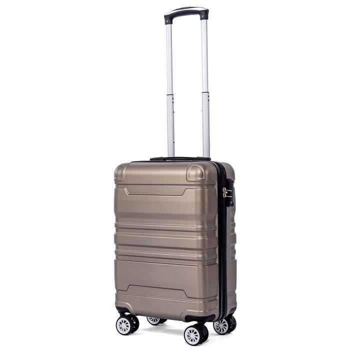 Valise rigide trolley, 4 roues valise rigide avec serrure TSA et roues ...
