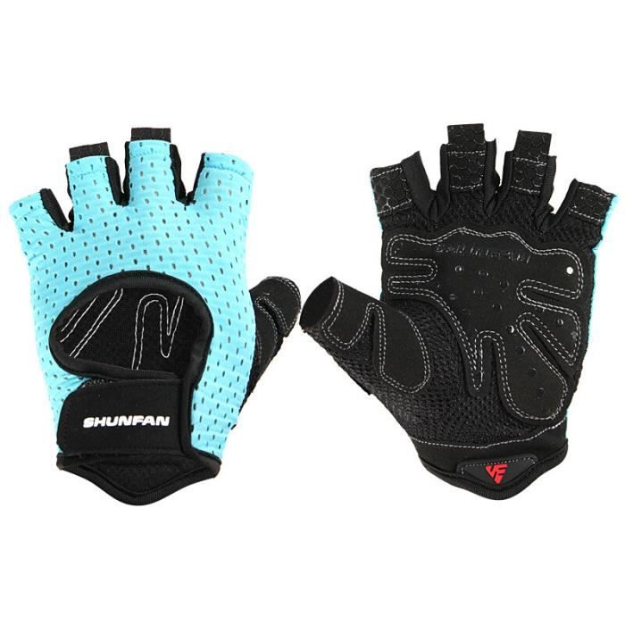 Gants de gymnastique pour femmes - BLUE[F90968] - Accessoires Fitness ...