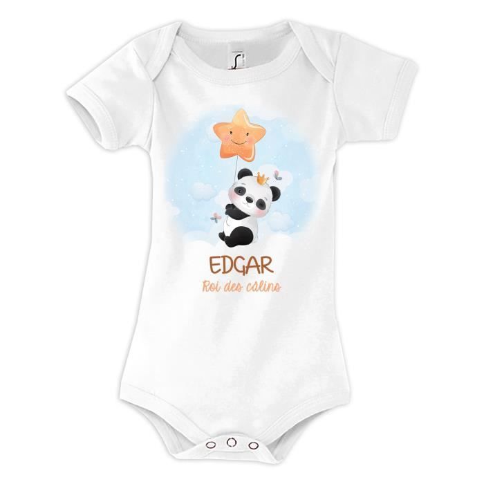 Body Bébé - Edgar Panda Roi des Câlins - 100% Coton - Oeko-Tex - Doux ...