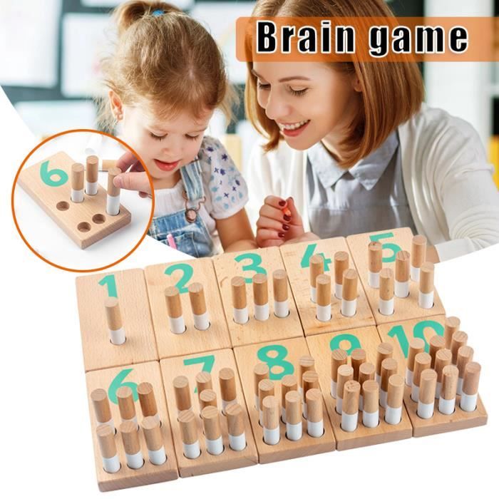 Jouet de bâton d'éducation mathématique en bois, jouet pour enfants ...